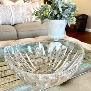 Waterford Crystal 8" Oval Bowl Vertical Cut Pattern Vertical Cut ...