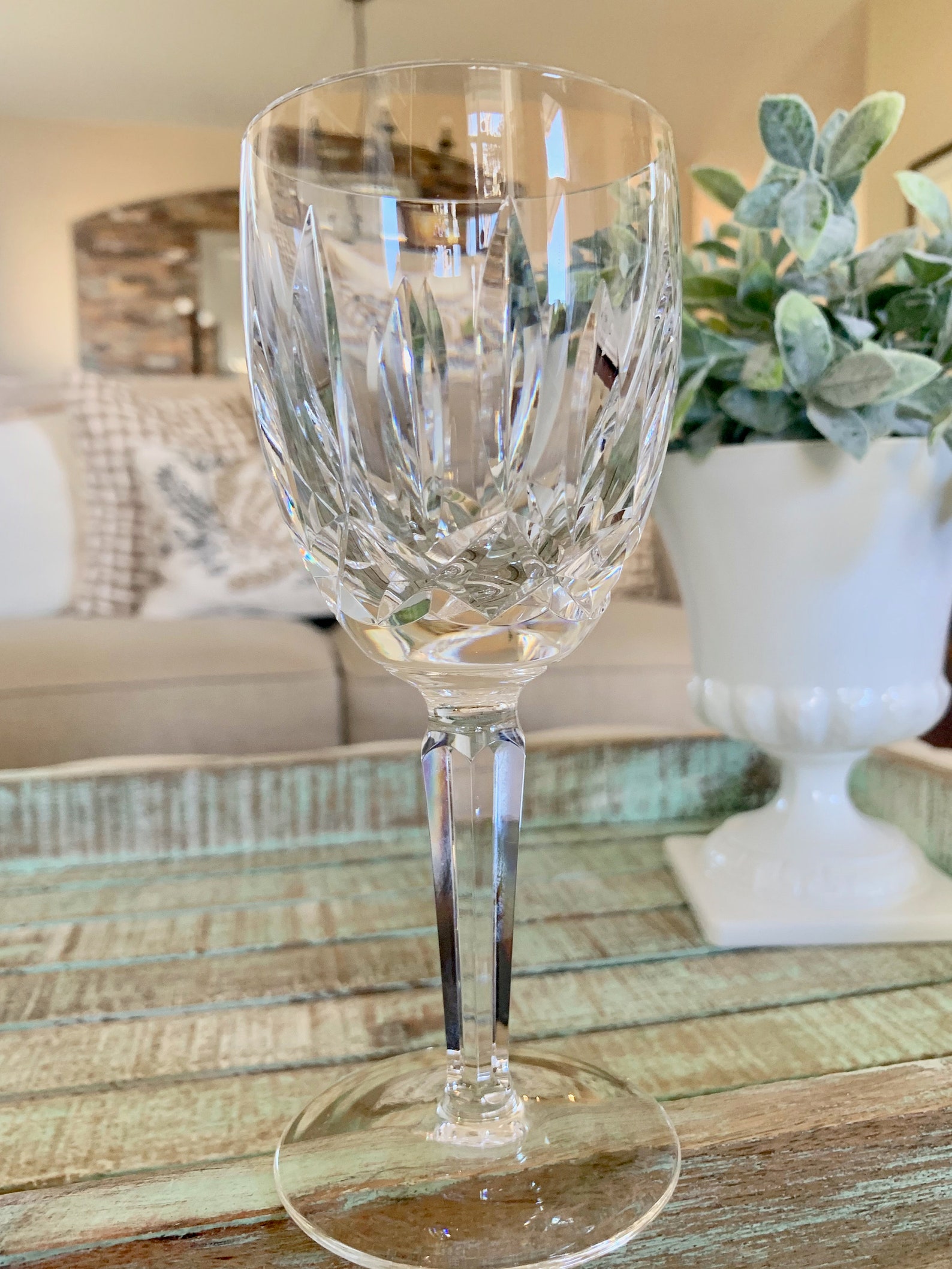 ONE Waterford Crystal Water Claret Wine Glass Kildare Pattern | Etsy