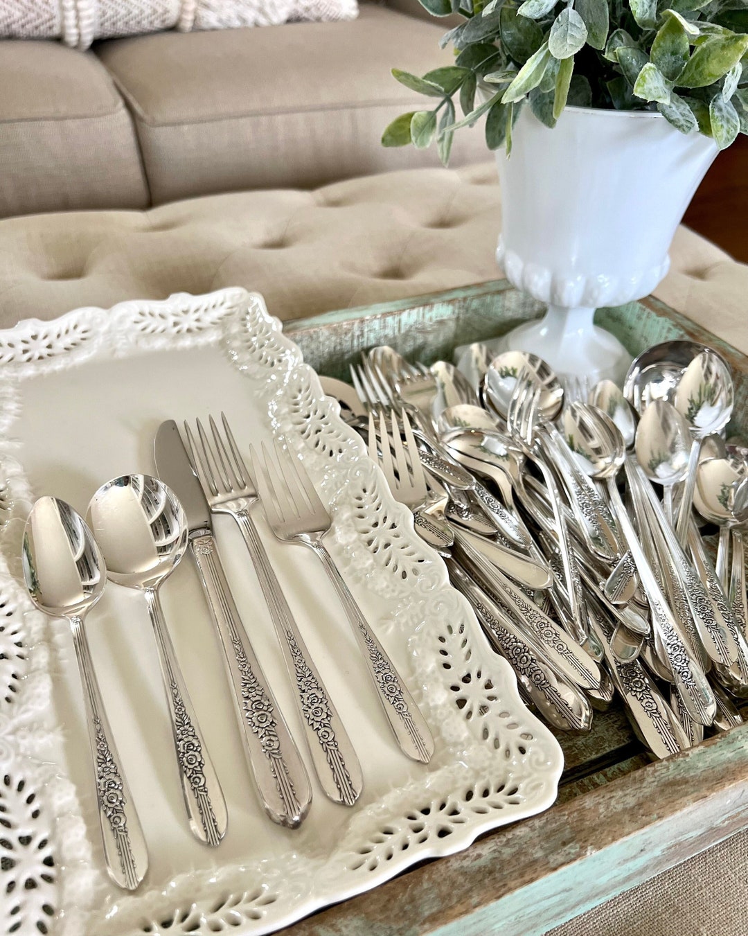 Nobility Plate / Oneida 73 Piece Silver Plate Silverplated Flatware ...
