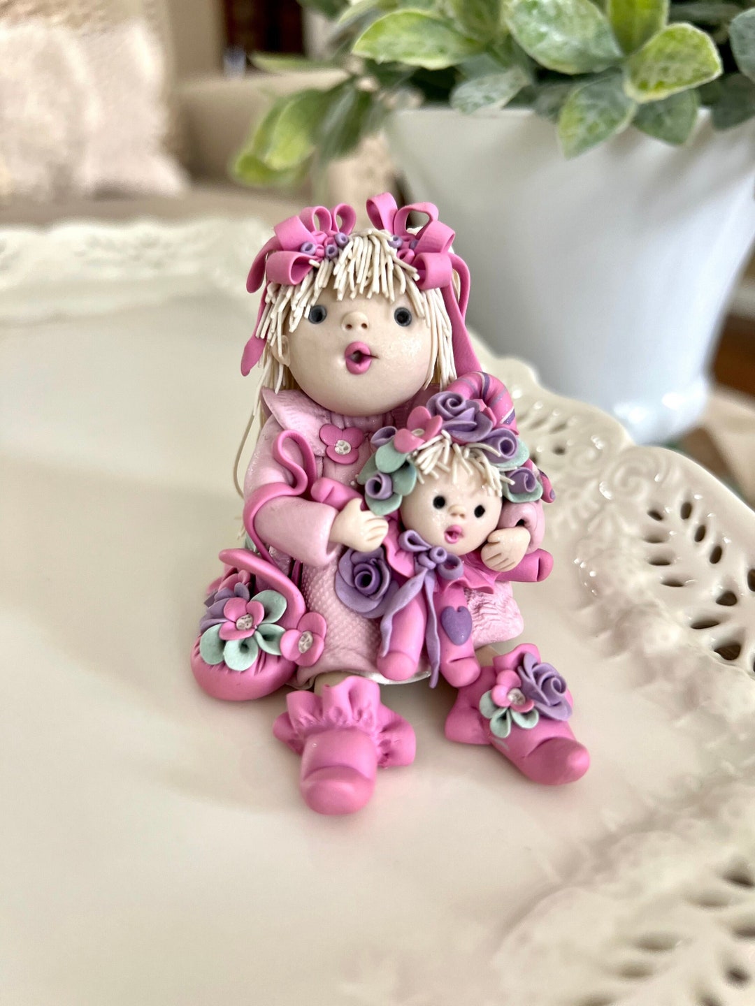 Vintage Artist Signed Tjitske Van Nus Little Darling Dolls - Polymer ...