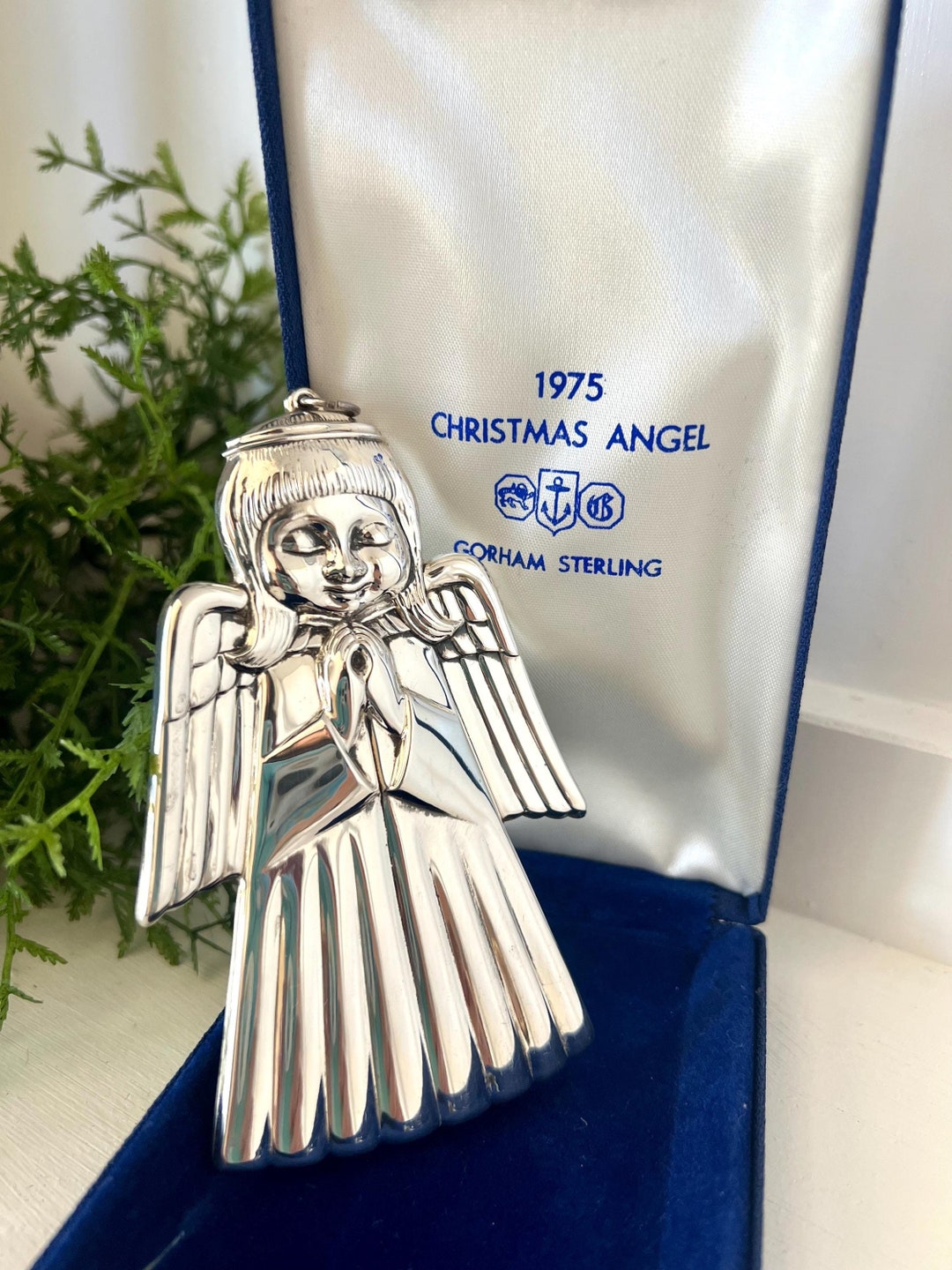 Gorham Sterling Limited Edition 1975 Christmas Angel With Original Box ...