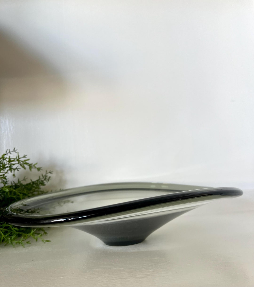 Vintage Mid Century Modern Holmegaard per Lutkin Biomorphic Freeform ...