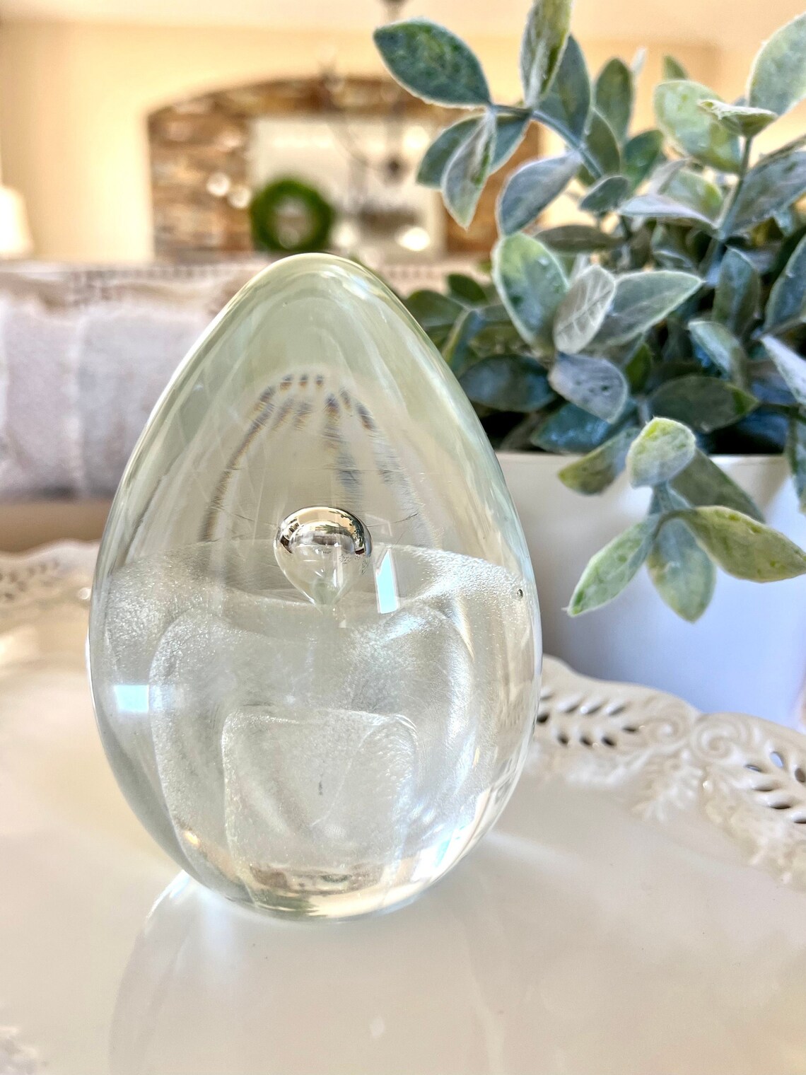 Orient & Flume Art Glass Clear Vortex Iridescent Vails Bubble - Etsy