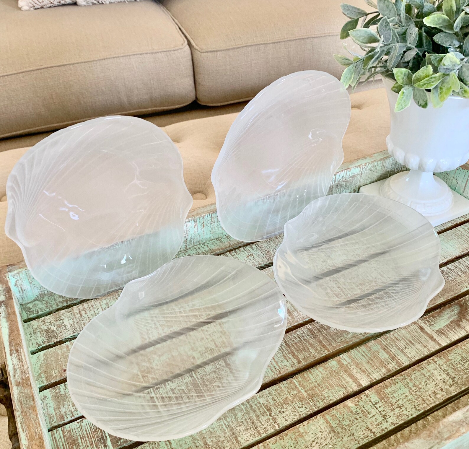 Hoya Crystal Japan Set of 4 Appetizer Dessert Salad Plate | Etsy