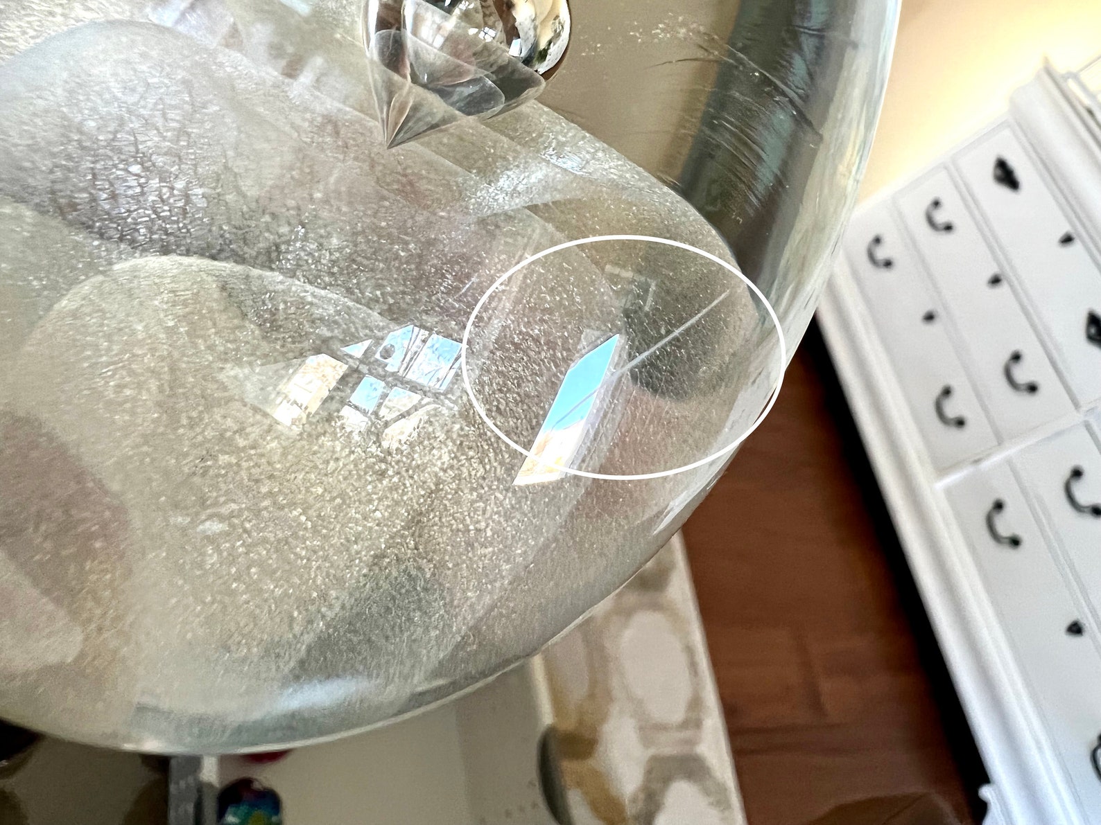 Orient & Flume Art Glass Clear Vortex Iridescent Vails Bubble Signed ...