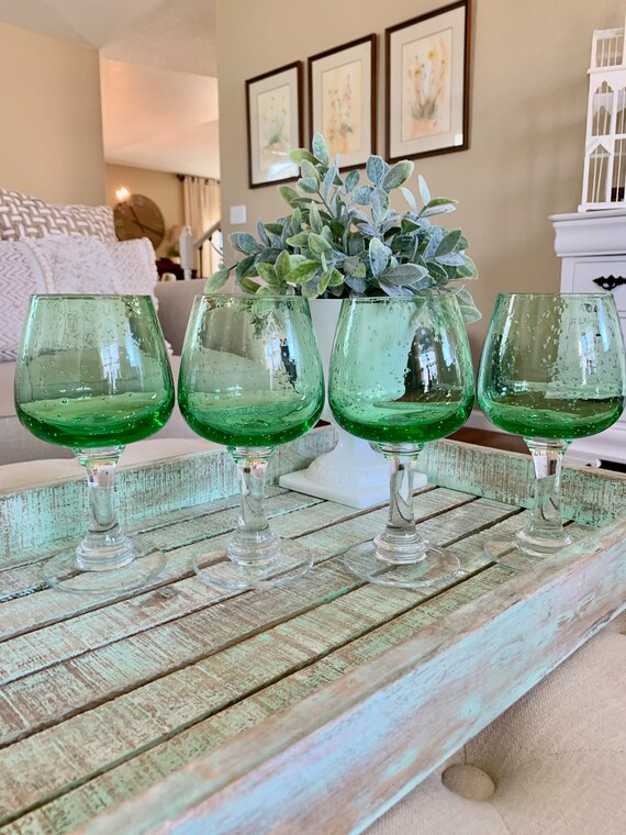 Barware Drink & Barware Four Green Goblets etna.com.pe