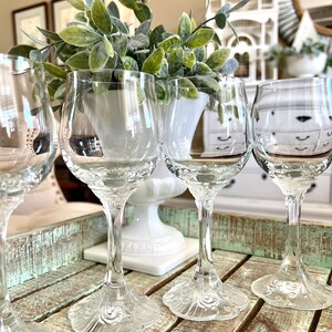 Rosenthal Crystal Germany White Wine Glass Monbijou Pattern Set of Five ...