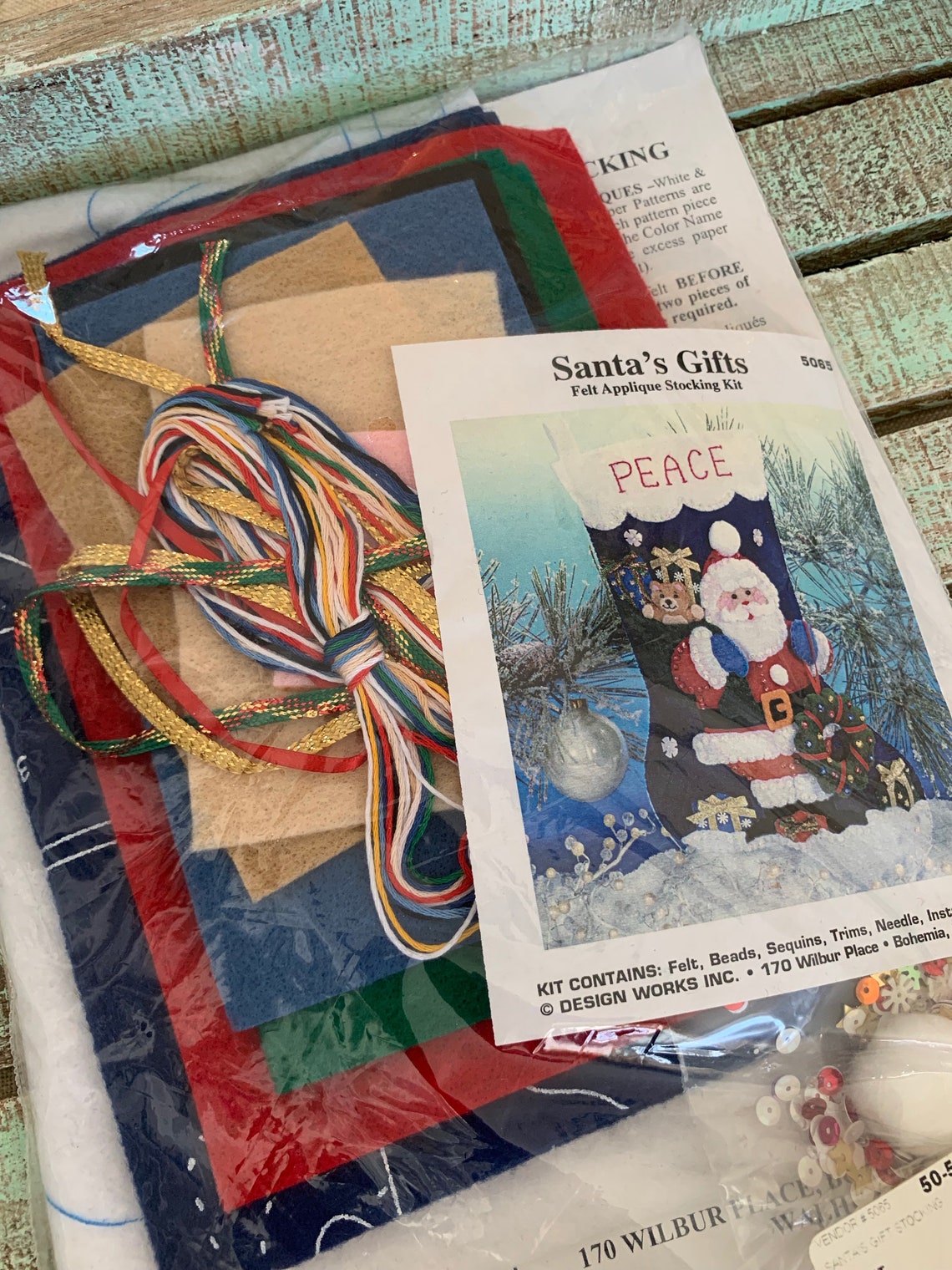 Design Works Felt Applique Stocking Kit Santa's Gifts - Etsy