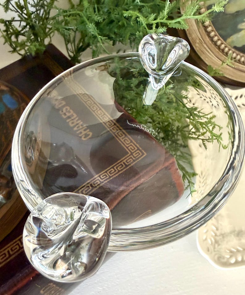 Steuben Crystal Double Crimped Trinket Dish, Ashtray, Candy Dish, Bowl ...