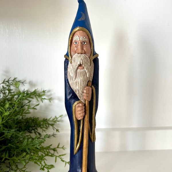 Hand Carved Wizard - Etsy