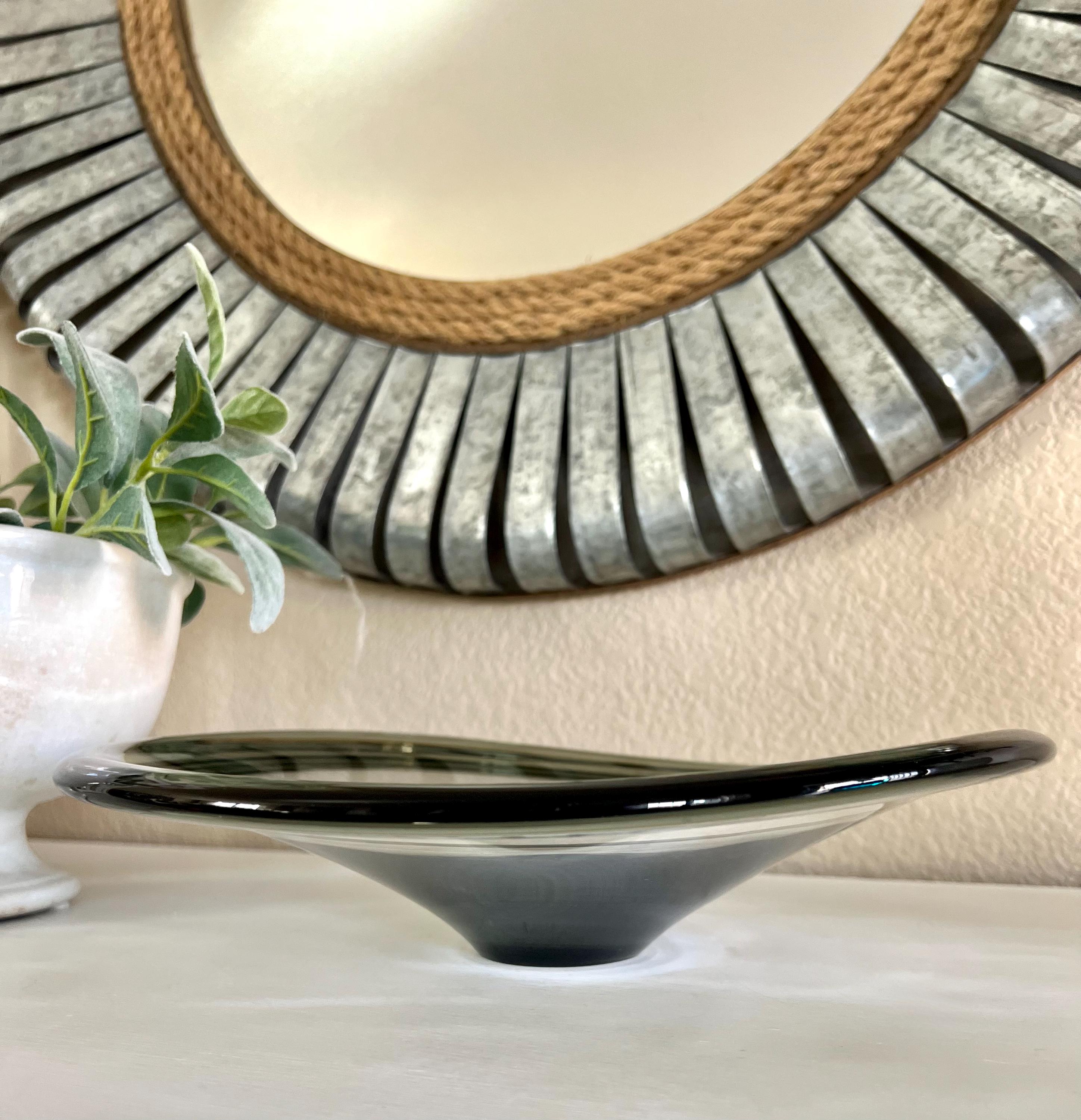 Vintage Mid Century Modern Holmegaard per Lutkin Biomorphic Freeform ...