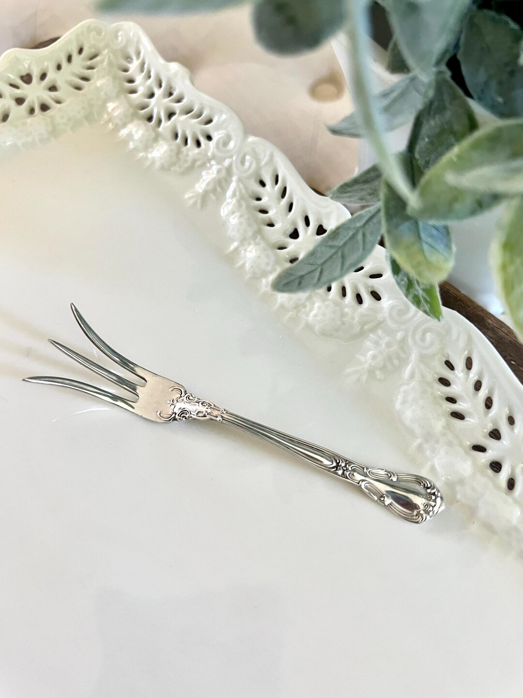 Antique Sterling Silver Lemon Fork Birks Silver 1914 Chantilly Pattern ...