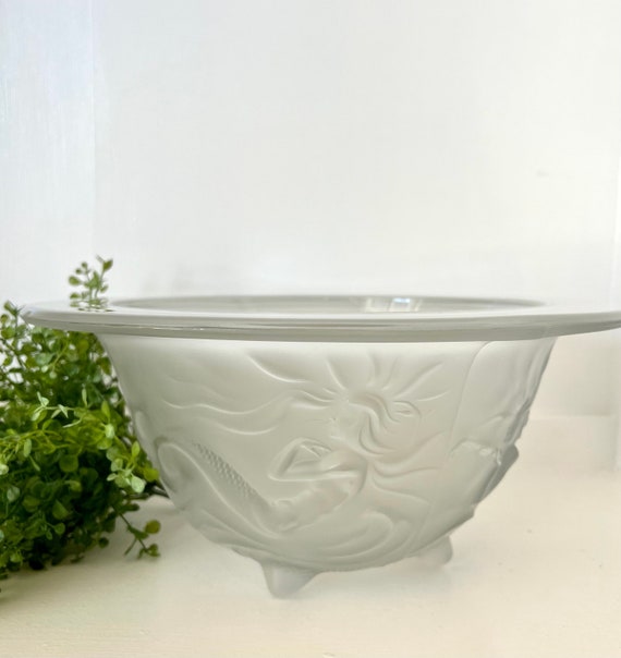 Joseph Inwald Barolac Satin Frosted Decor Bowl Mermaids - Etsy