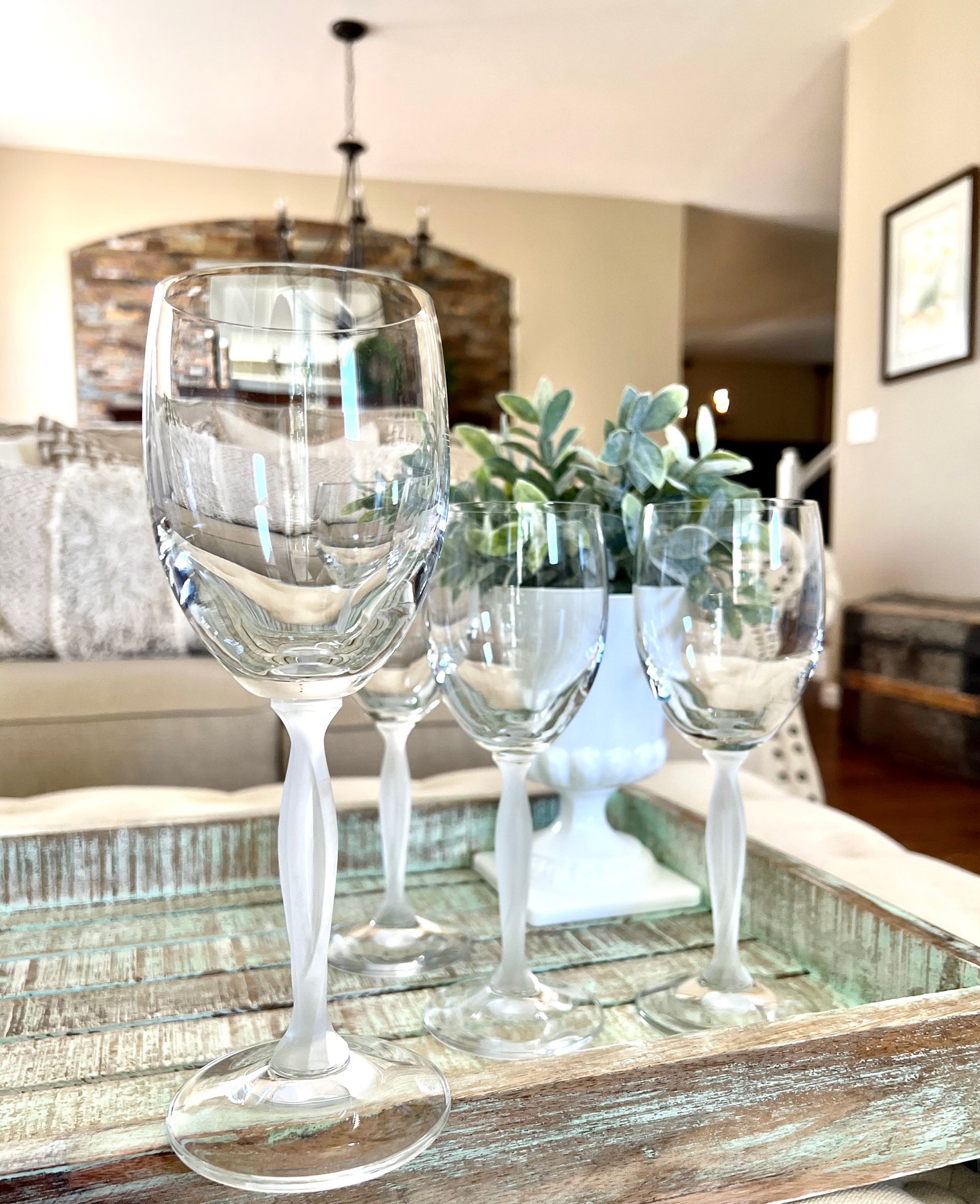Mikasa Crystal Set of 4 Water Goblets or Large Wine Glass Ballet ...
