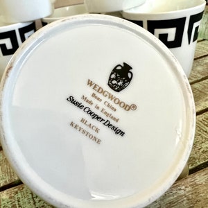 Six Wedgwood Cups Black Keystone Pattern Susie Cooper Designs Greek Key ...