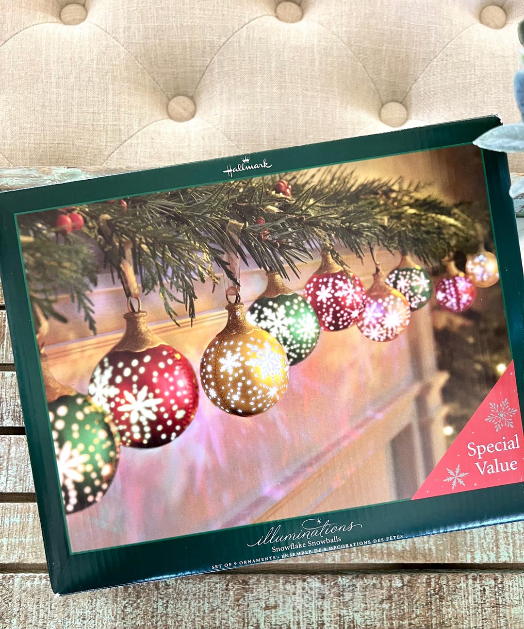 Hallmark Illuminations Snowflake Snowballs, Set of Nine in One Box ...