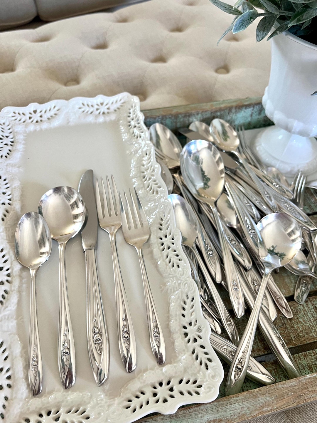 International Silver 47 Piece Silver Plate Silverplated Flatware Silver ...