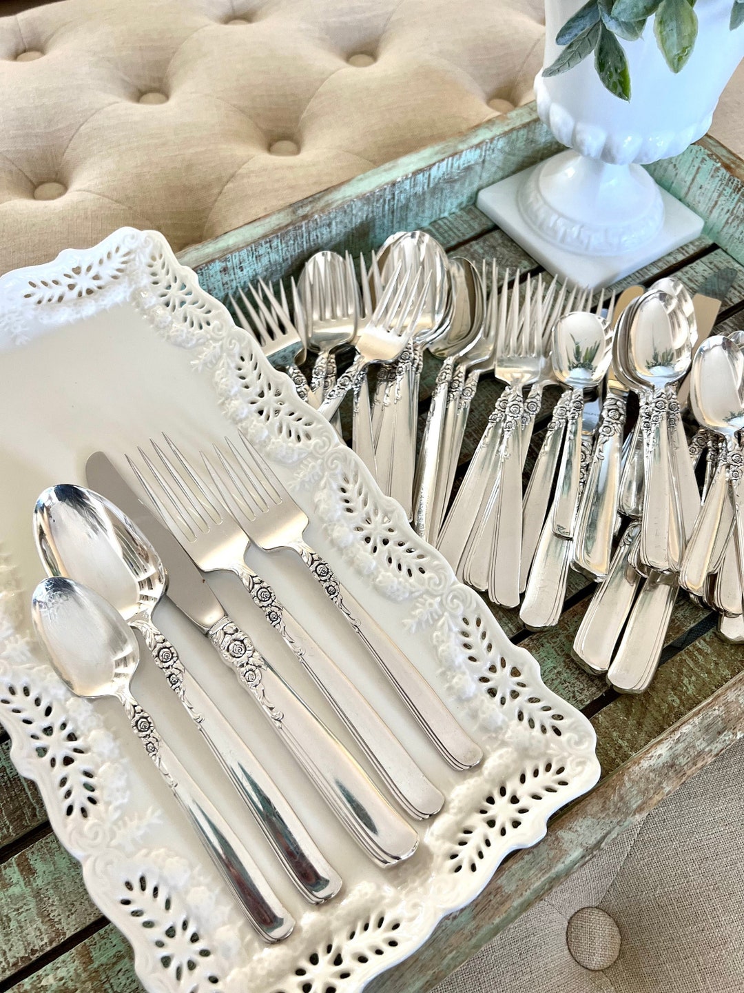 Oneida / Prestige Silver Plate Silverplated 49 Piece Flatware Set GAY ...