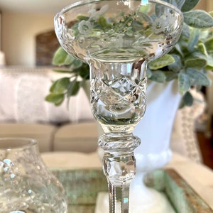 2 Rogaska Crystal Candlesticks 7 7/8 Inch Single Light Candlesticks 1 ...