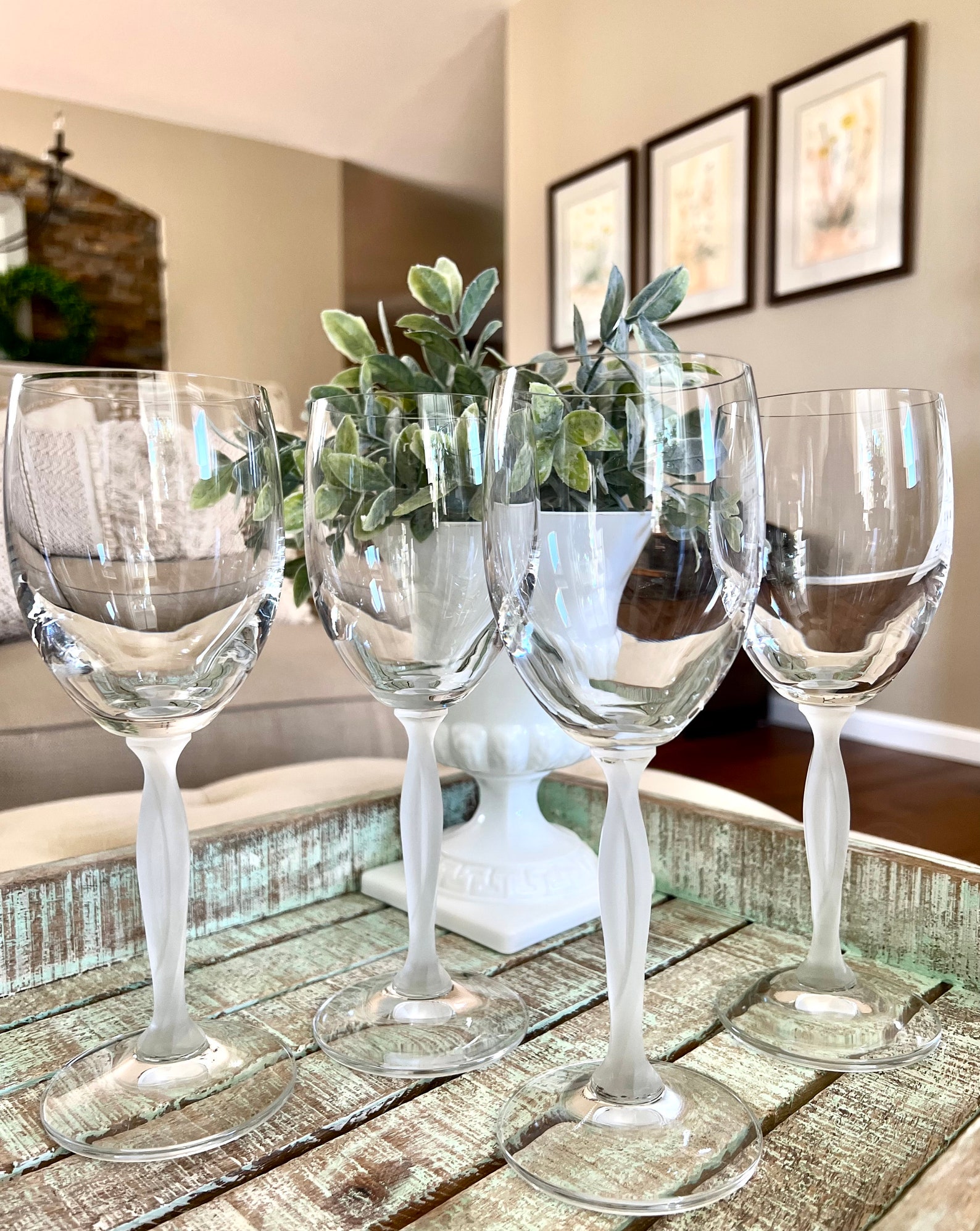 Mikasa Crystal Set of 4 Water Goblets or Large Wine Glass Ballet ...