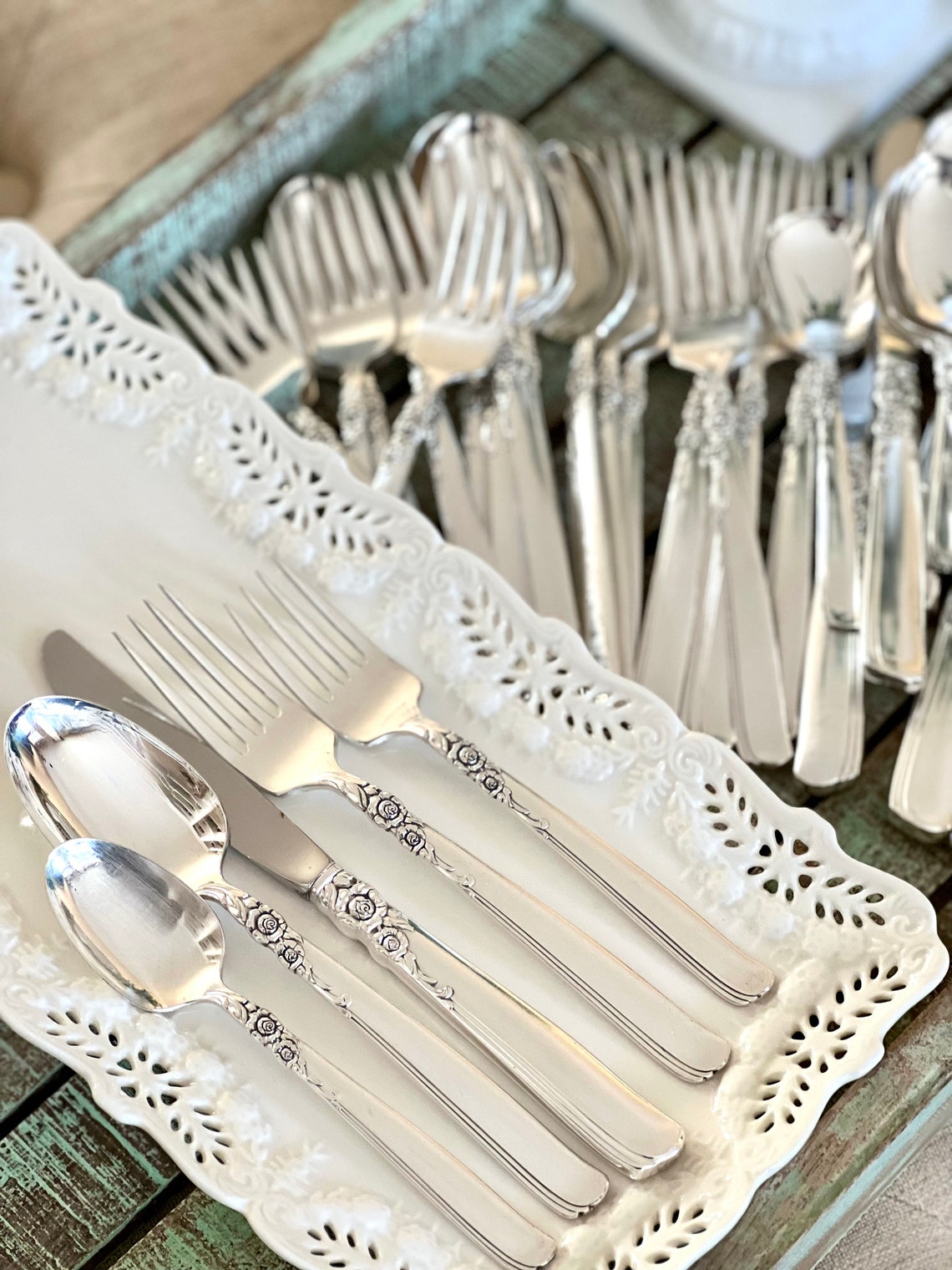 Oneida / Prestige Silver Plate Silverplated 49 Piece Flatware Set GAY ...