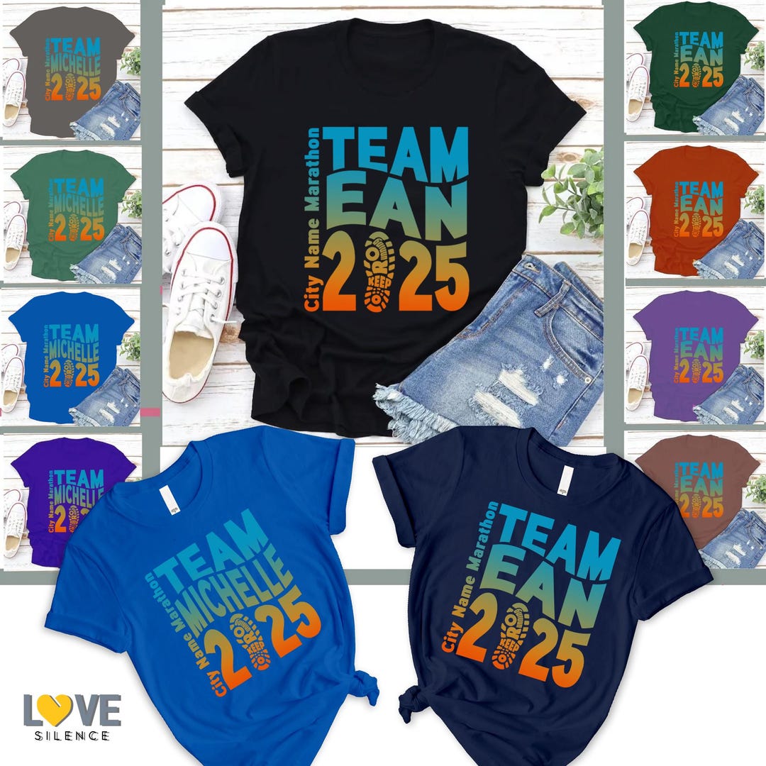 Custom Supporter Team Group T-shirt,marathon Support Crew Shirt ...
