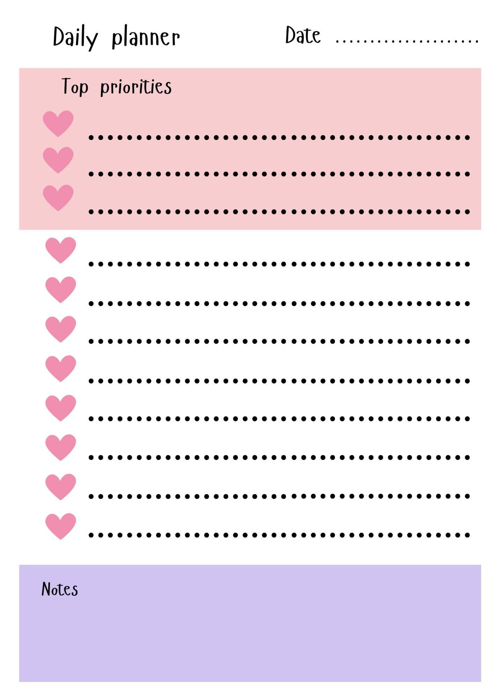 Pretty to Do List, Download PDF Print at Him, Simple Productivity ...