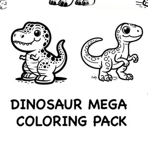 Dinosaur Children's Colouring Page Mega Pack | T-rex, Parasaurolophus ...