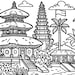 Bali Adventure Educational Coloring Page for Kids - Instant Digital ...