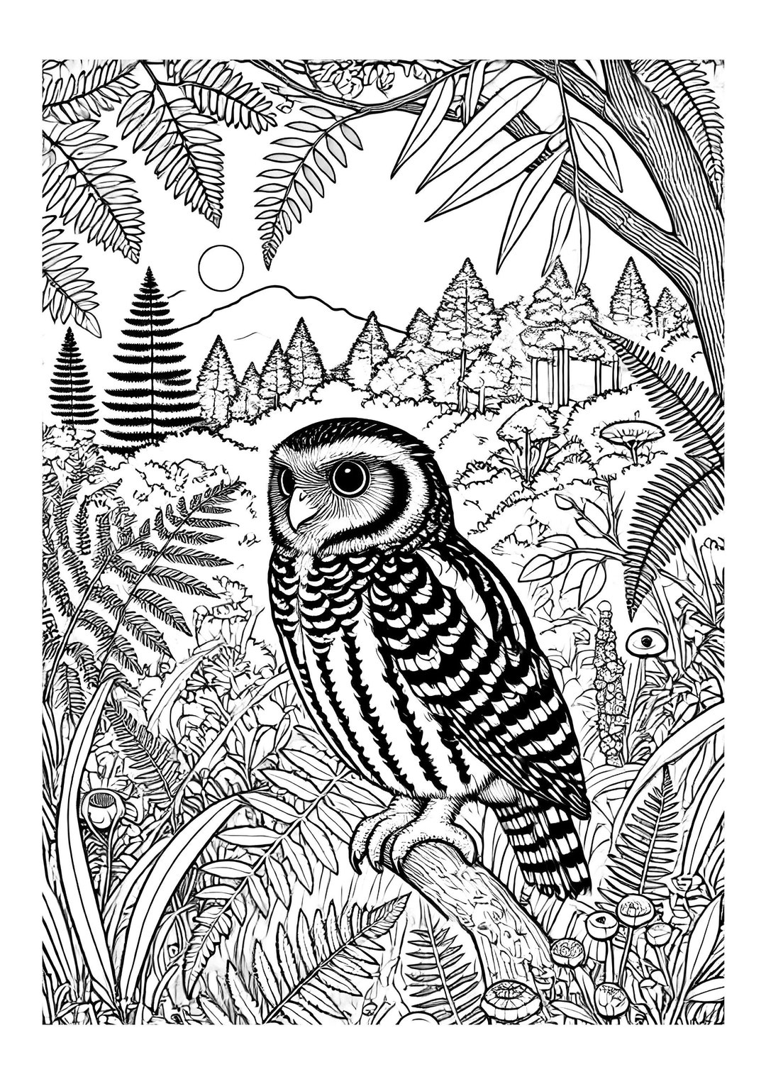 Ruru (new Zealand Morepork) Children's Colouring Page | NZ Native Bird ...
