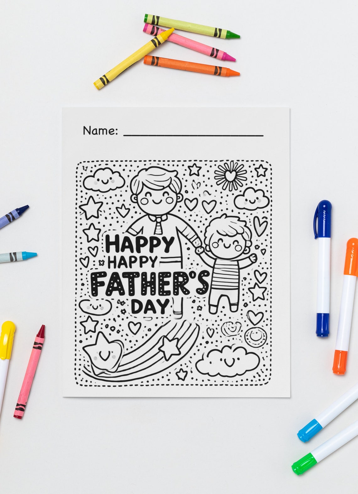 Happy Father's Day Coloring Page Pack | Father's Day Coloring ...