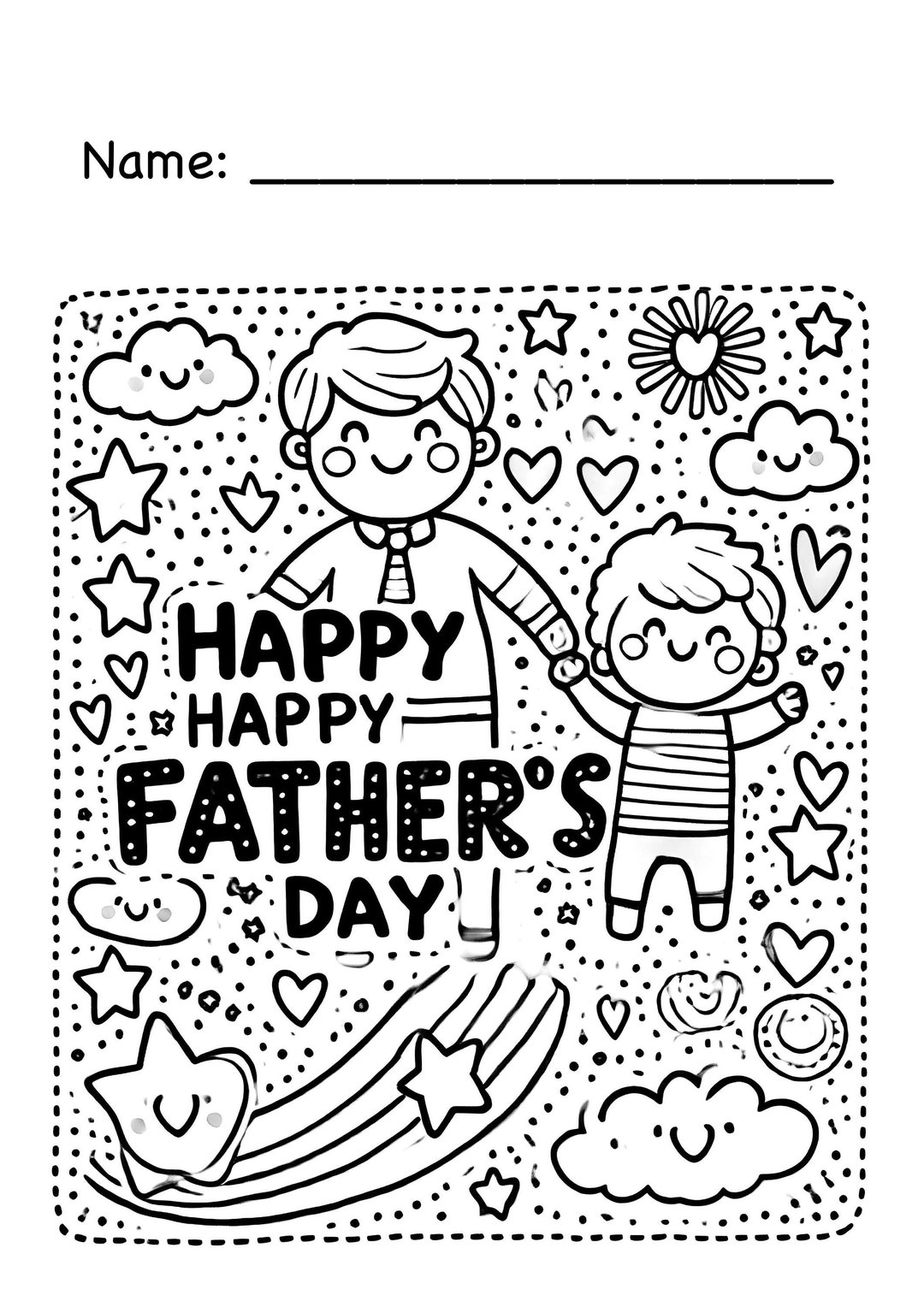 Happy Father's Day Coloring Page Pack | Father's Day Coloring ...