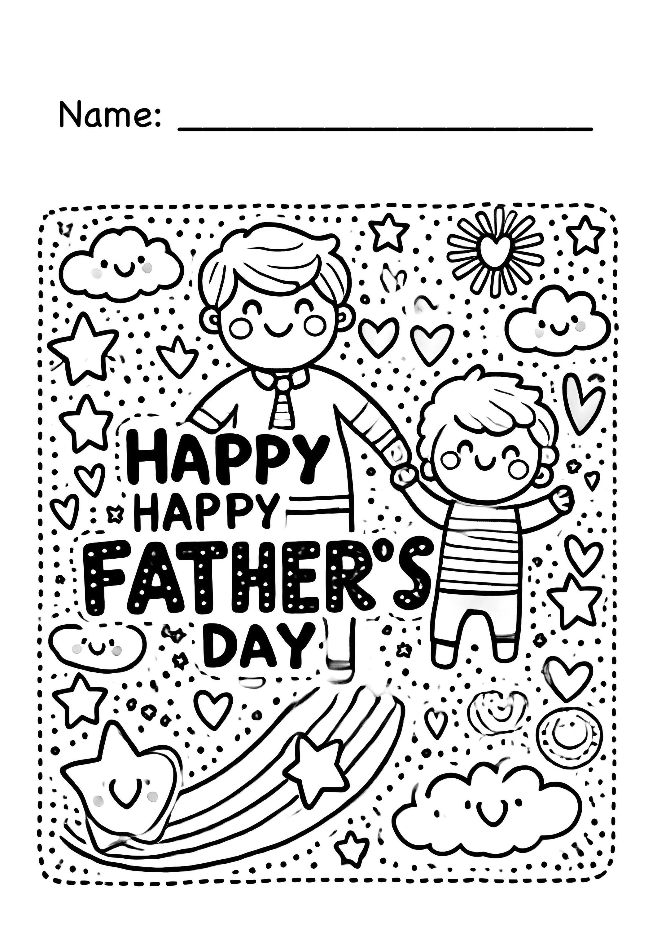 Happy Father's Day Coloring Page Pack | Father's Day Coloring ...