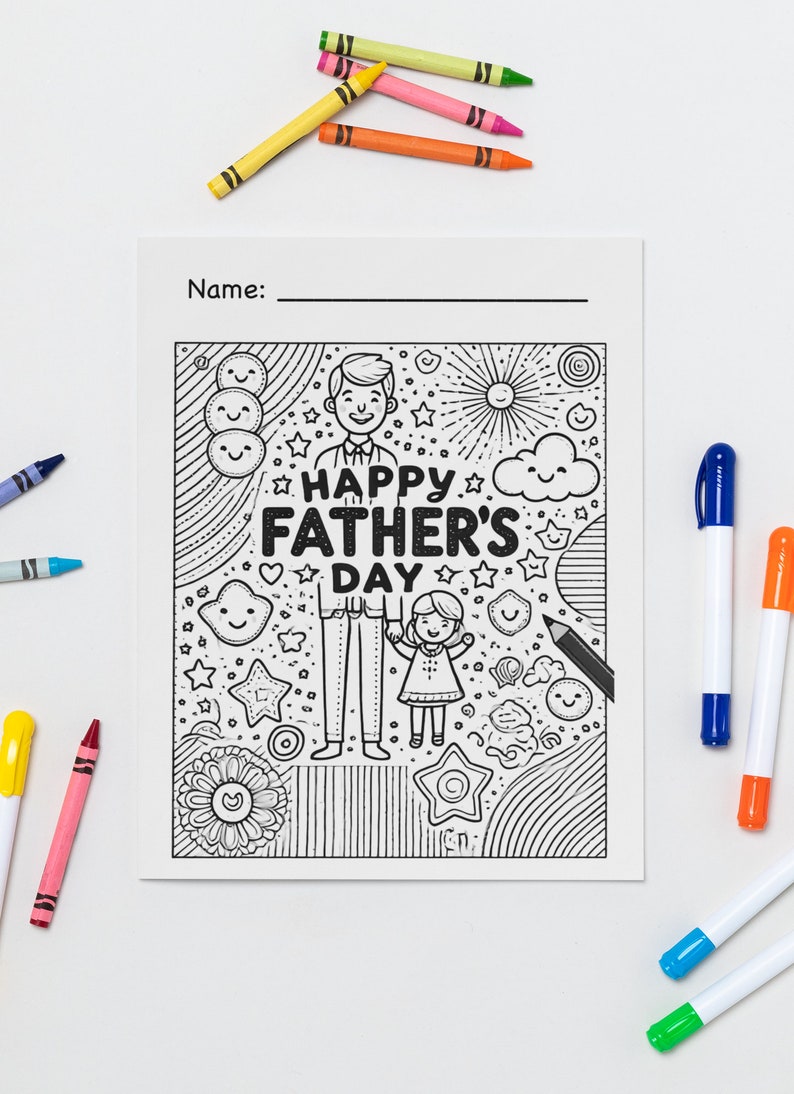Happy Father's Day Coloring Page Pack | Father's Day Coloring ...