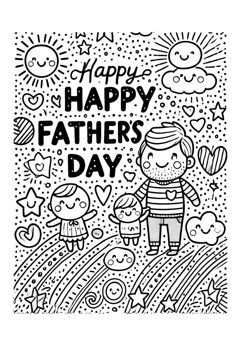 Happy Father's Day Coloring Page Pack | Father's Day Coloring ...