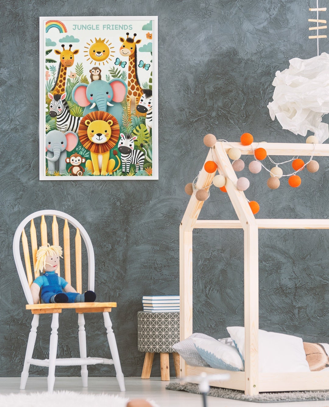 Digital Download Jungle Animal Poster for Kids | Adorable Wall Art ...