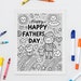 Happy Father's Day Coloring Page Pack Father's Day Coloring Activities ...