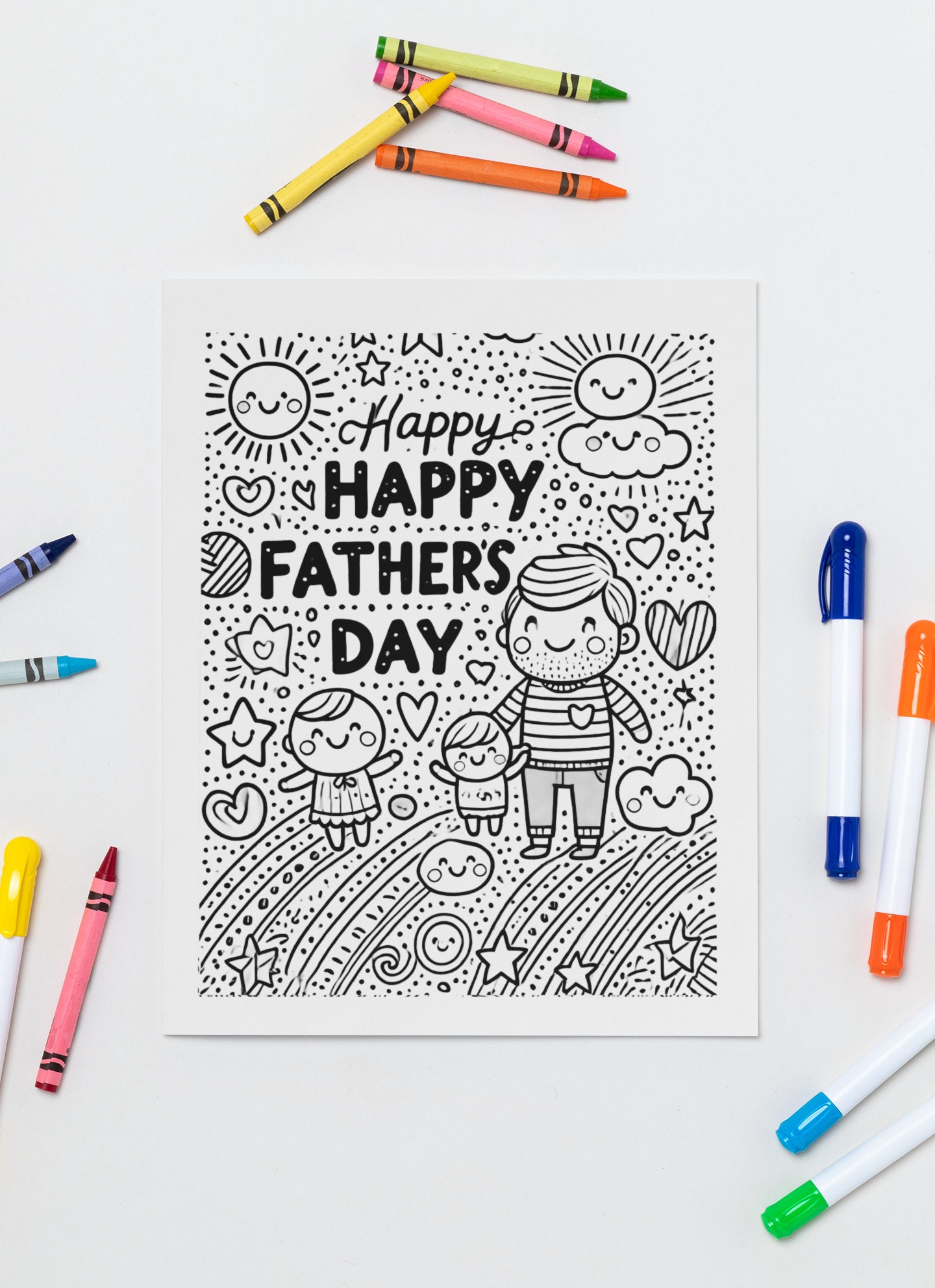 Happy Father's Day Coloring Page Pack | Father's Day Coloring ...