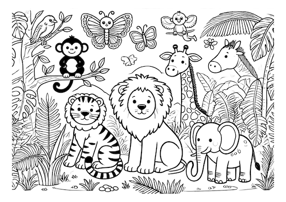 Jungle Coloring Page