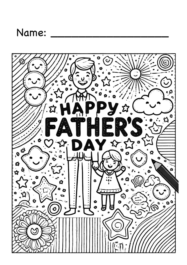 Happy Father's Day Coloring Page Pack | Father's Day Coloring ...