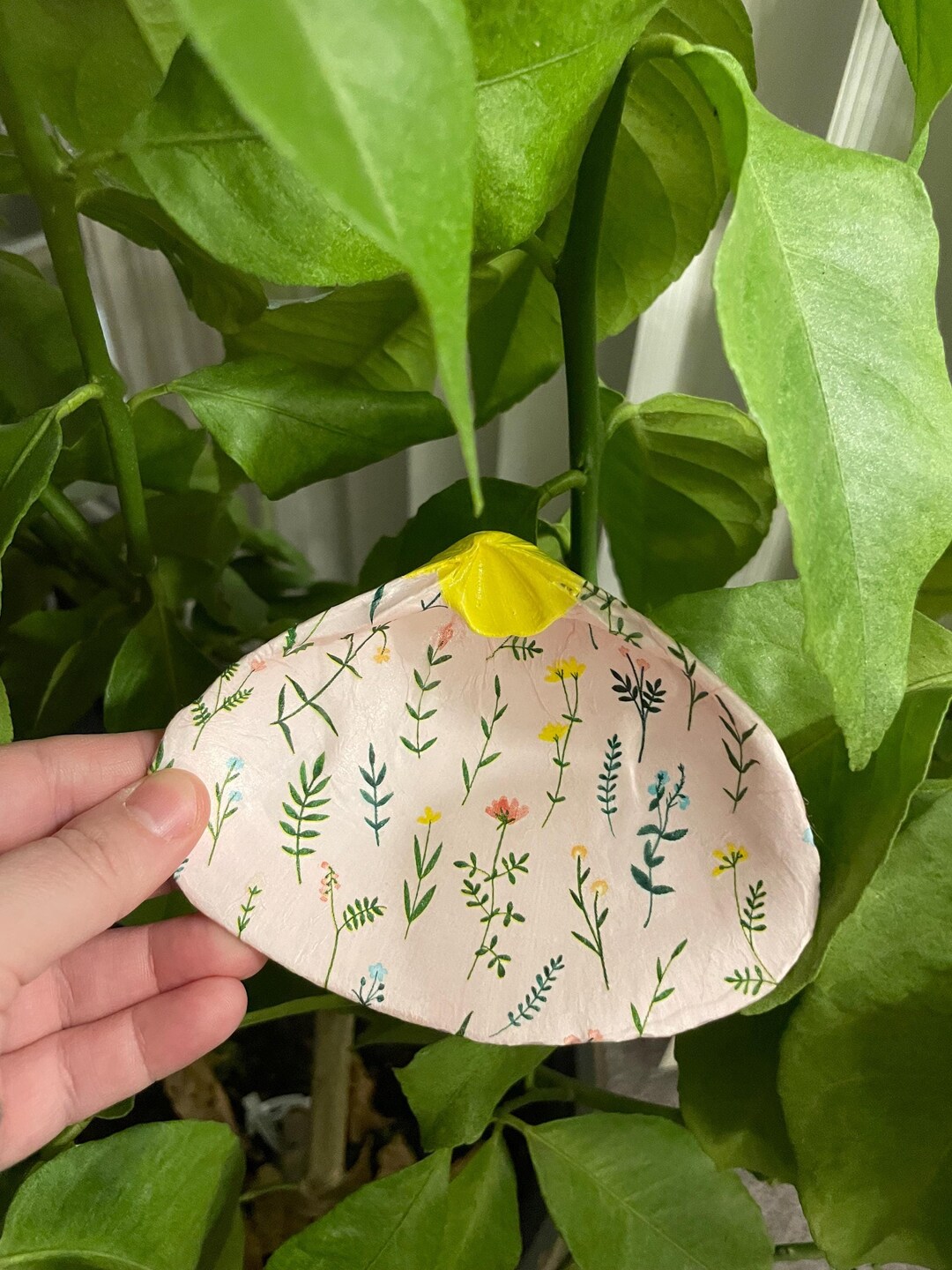 Pink Floral - Decorative Clam Shell - Etsy