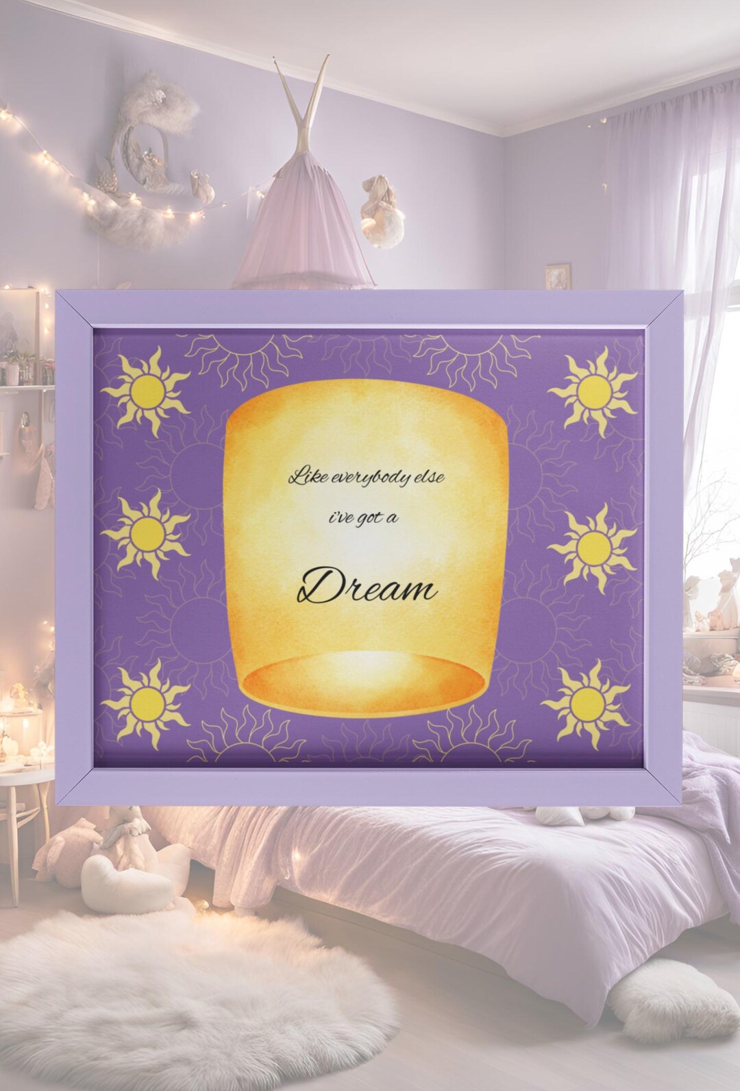 Disney's Tangled Inspired i've Got A Dream Semi-glossy Poster, High ...