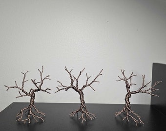 Miniature Wire Trees Gold Collection of 3 Pieces - Etsy