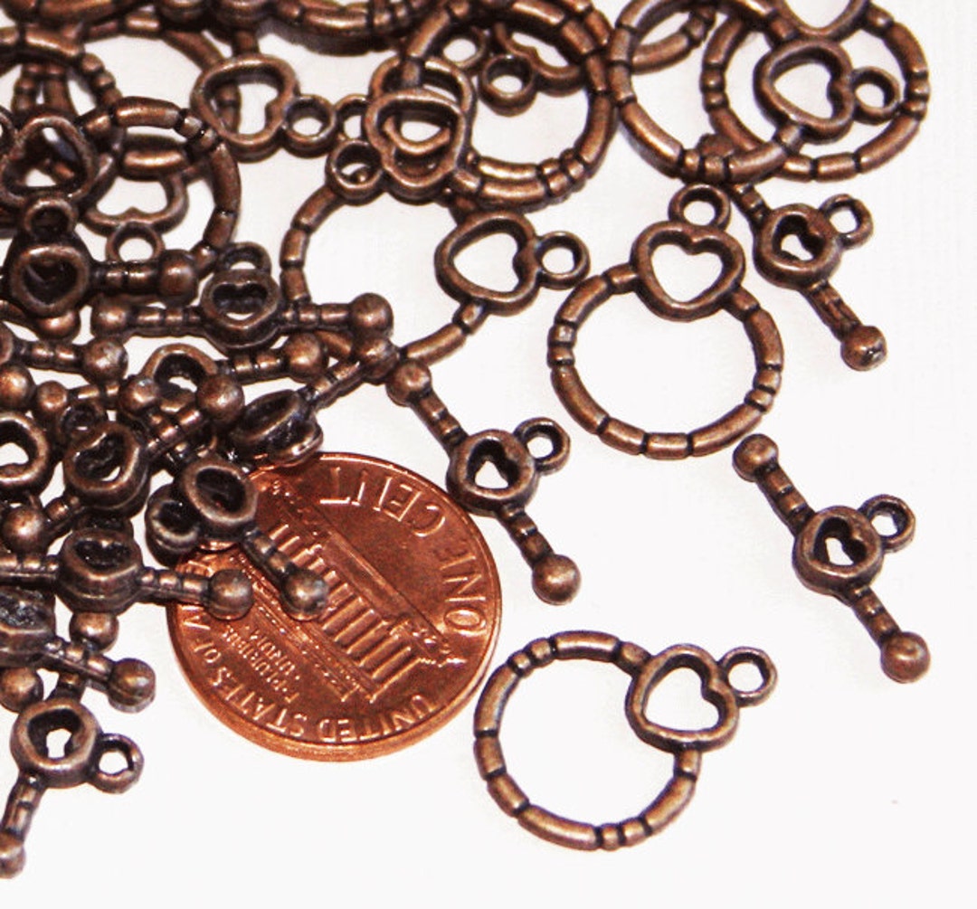 25 Sets of Antiqued Copper Fancy Toggle Clasps 18x13mm - Etsy
