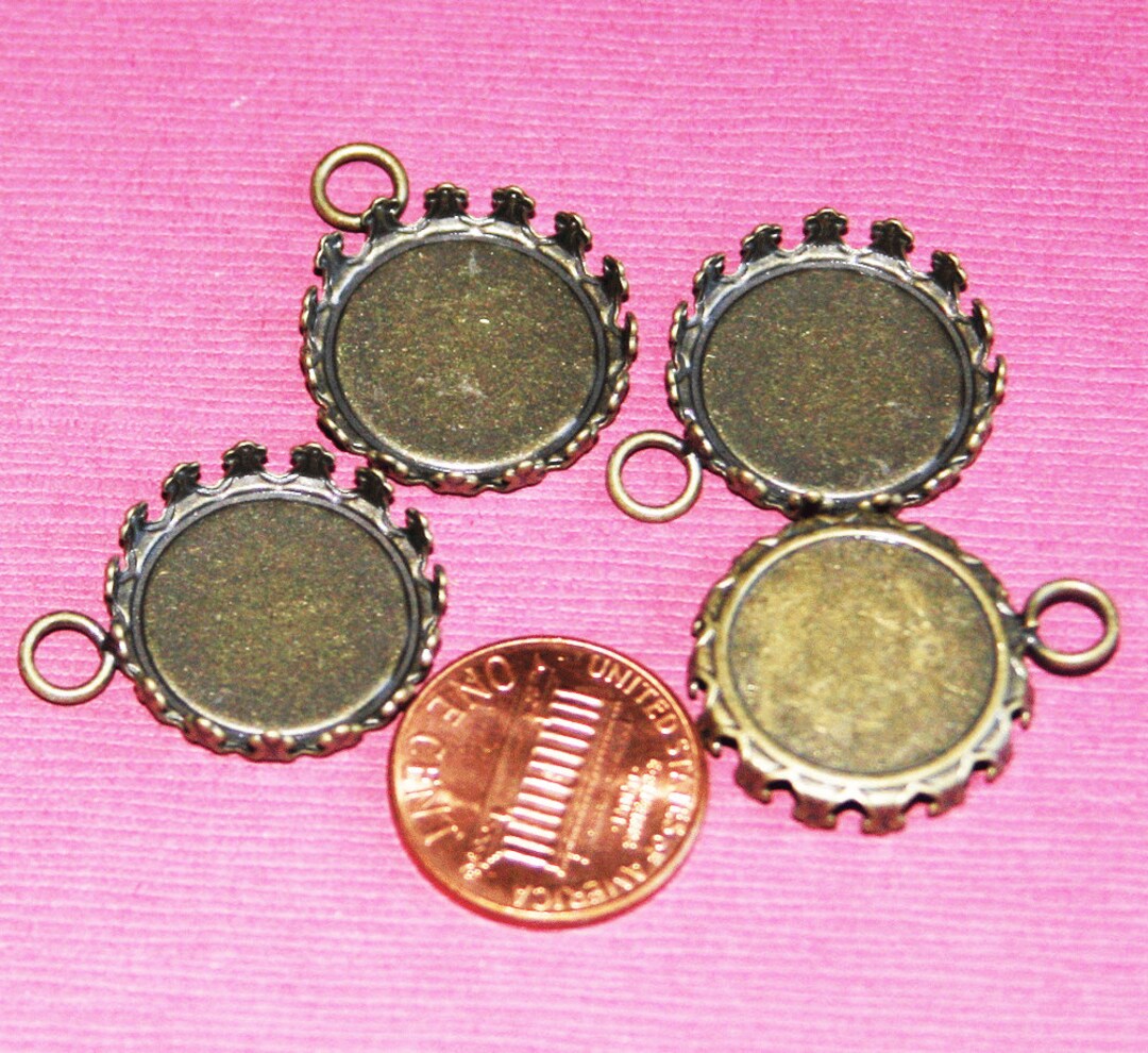 Brass Cabochon Setting for 18mm Flat Round Cabochon 10pcs - Etsy