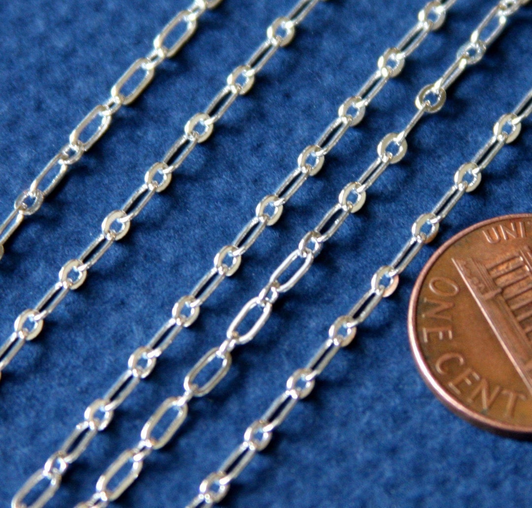 10 Ft Silver Plated Long and Short Chain 4x2mm - Soldered Links - Etsy