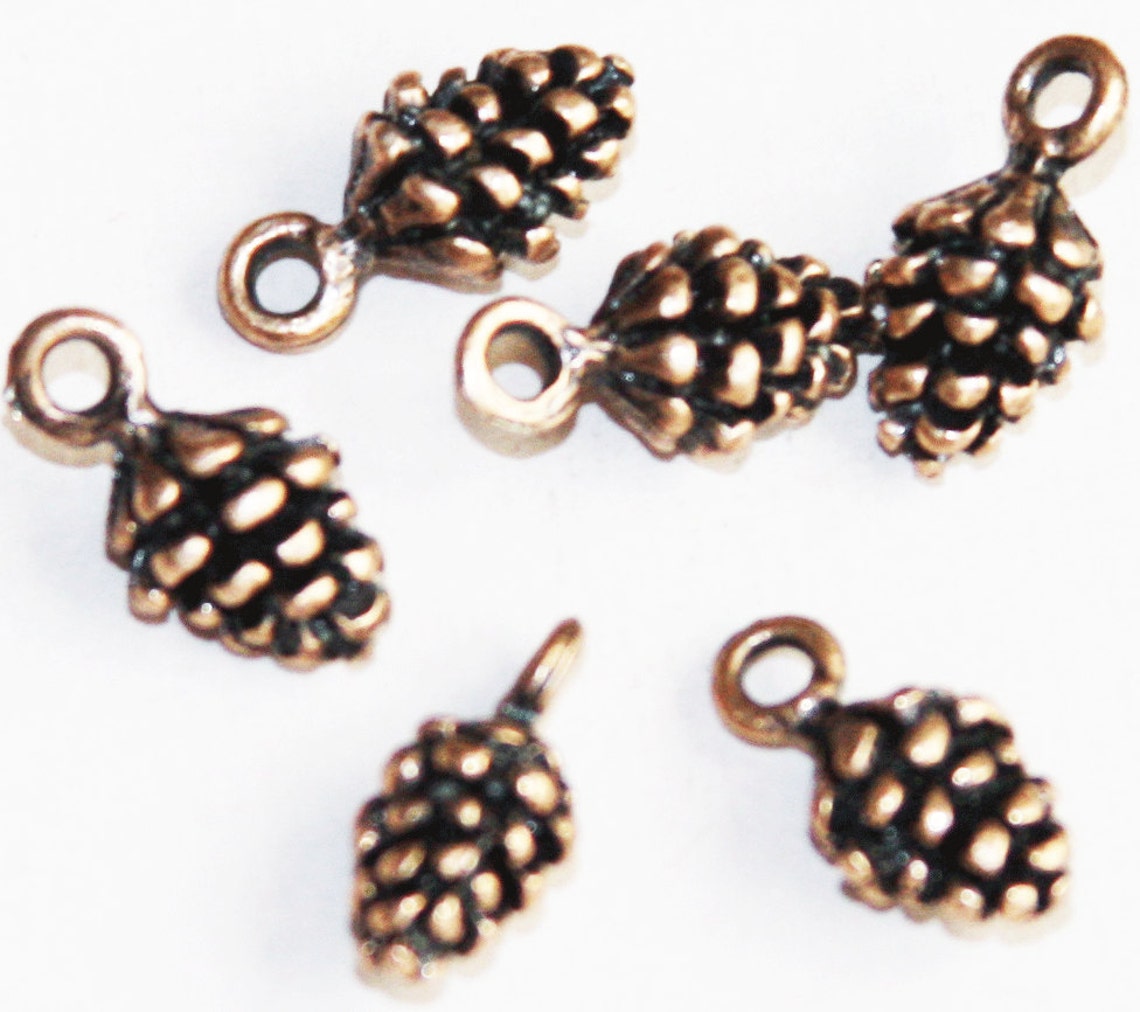 Bulk 100 Pcs Antique Copper Pine Cone Charm 13x7mm Antique - Etsy