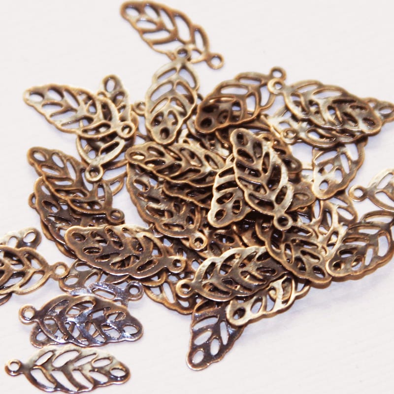Leaf Charm - Etsy