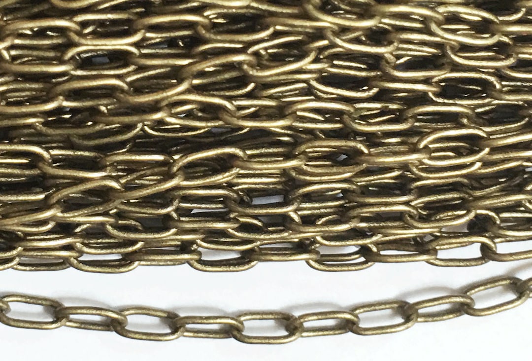 32 Ft Antique Brass Oval Chain: Small Jewelry Making Chain 3.6x2mm - Etsy