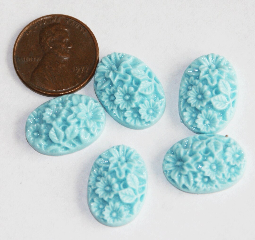 10 Pcs of Acrylic Resin Cabochon 13x18mm Oval Light Blue - Etsy